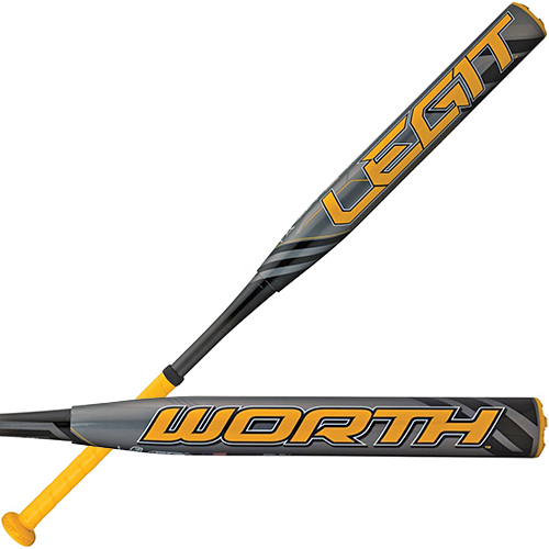 Worth LEGIT 2-Piece Balanced USSSA Slowpitch Bat - Baseball Equipment ...