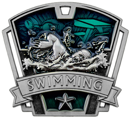 Hasty Awards 3" Varsity Custom Swimming Medals M-787W - Swimming ...