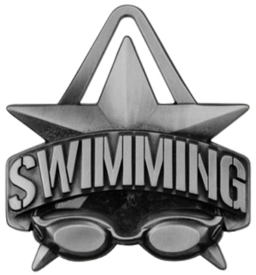 Hasty Awards 2" All-Star Custom Swimming Medals M-790W - Swimming ...