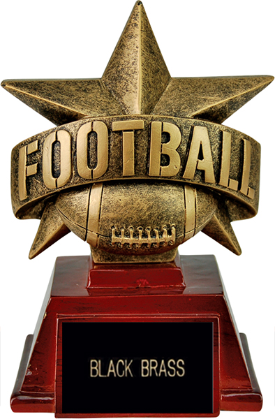 Hasty Awards 6" All Star Resin Custom Football Trophy - Football ...
