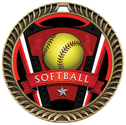 Hasty 2.5" Crest Medal Varsity Softball Insert - Baseball Equipment & Gear