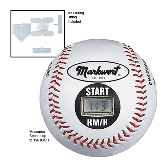 Markwort 9" Speed Sensor Baseballs in KM/H - Baseball Equipment & Gear