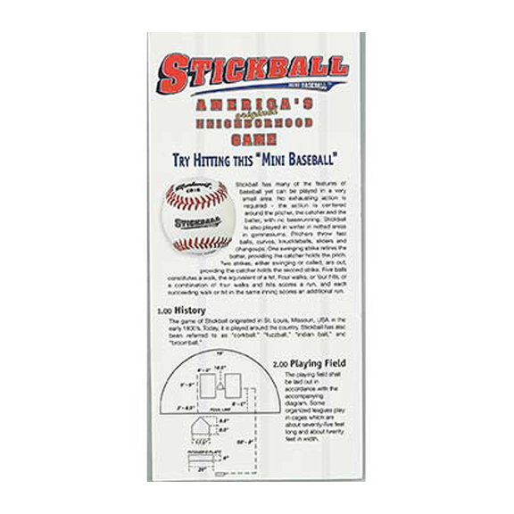 Markwort Official Stickball Rules - Baseball Equipment & Gear