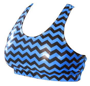 Pizzazz Chevron Metallic Sports Bra - Cheerleading Equipment and Gear