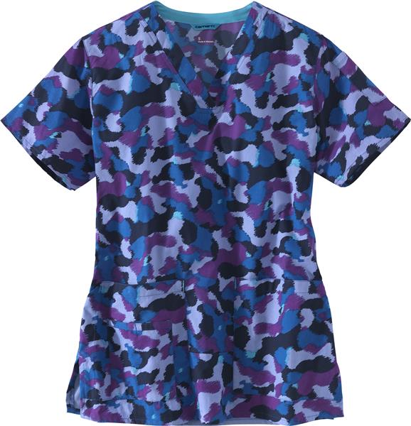 Carhartt Women's V-Neck Print Cool Camo Scrub Top - Cheerleading ...