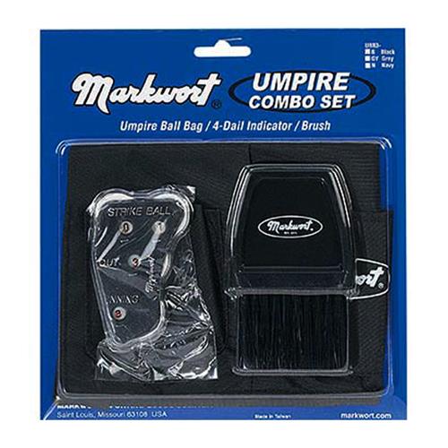 Markwort Umpire Bag/Brush/Indicator Combo Sets - Baseball Equipment & Gear