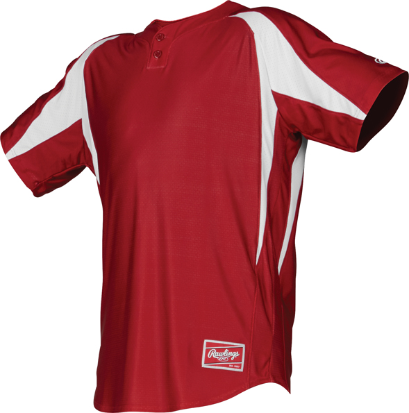 Rawlings 2-Button Poly Custom Baseball Jerseys RBJ2B - Baseball ...
