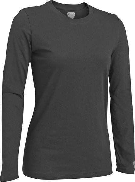 Womens (W2XL- Navy) Long Sleeve T Shirt - Closeout Sale