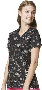 WonderFlex Women's Curved Notch Neck Print Top - Cheerleading Equipment ...
