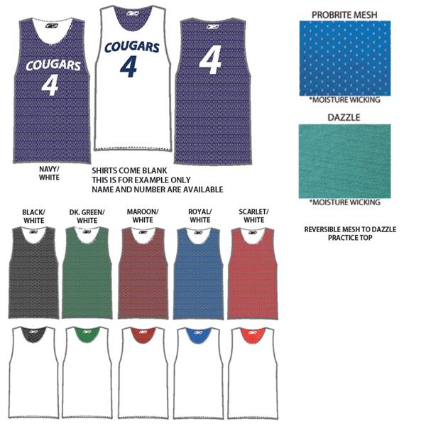 Reebok Unisex Reversible Practice Custom Basketball Tanks - Basketball ...