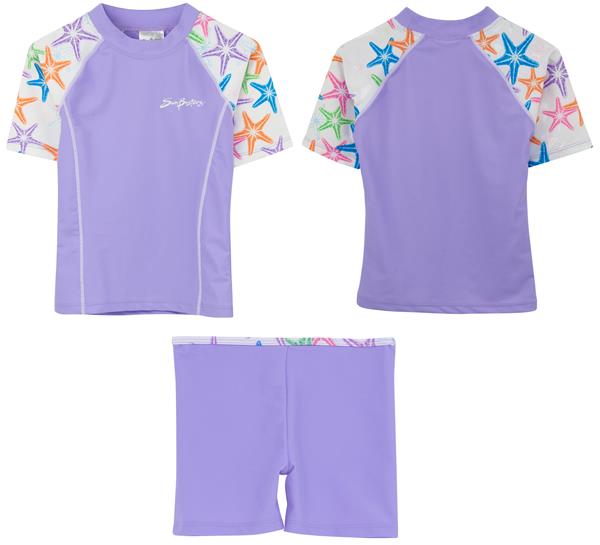 SunBusters Girls Rash Guard & Shorts Set - Swimming Equipment and Gear