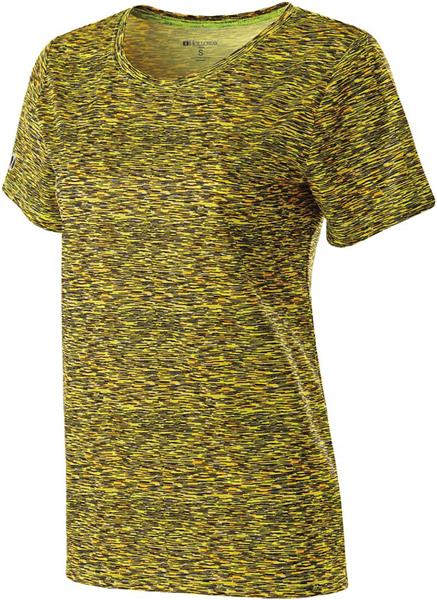 Womens Short Sleeve Space Dye Shirts (WXS, WS - YELLOW)