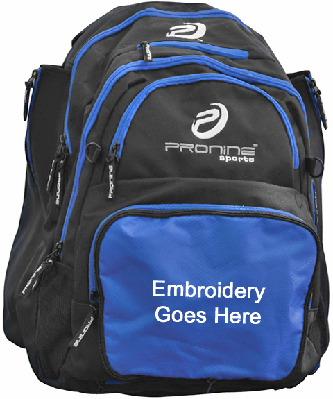 Pro Nine Custom Baseball Backpack Holds 2 Bats - Baseball Equipment & Gear