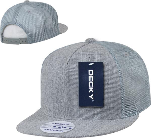 Decky Flat Bill 5-panel Trucker Caps - Playground Equipment and Gear