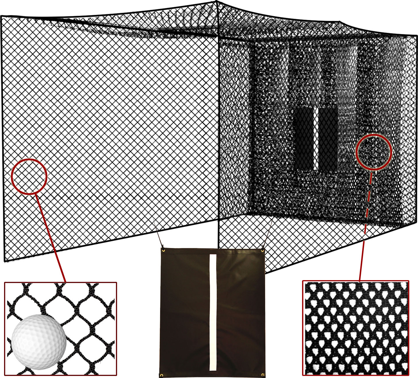 E109066 Cimarron Sports 20'x10'x10' Masters Golf Net ONLY