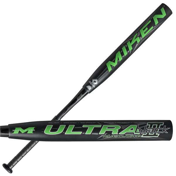 Miken Ultra II Black MaxLoad SSUSA Bat - Baseball Equipment & Gear