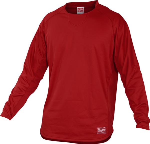 Rawlings Dugout Long Sleeve Fleece Pullover - Closeout Sale - Baseball ...