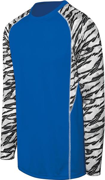 Adult Youth Fragment Print Fancy Long Sleeve Jerseys - Closeout Sale