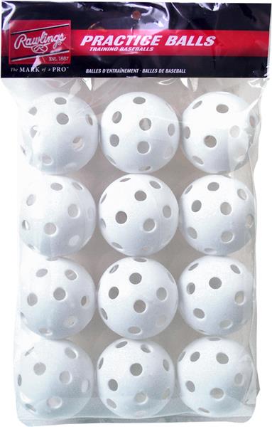 Rawlings 9" Plastic Training Baseballs (12 PK) - Baseball Equipment & Gear