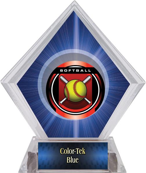Awards Legacy Softball Blue Diamond Ice Trophy - Baseball Equipment & Gear