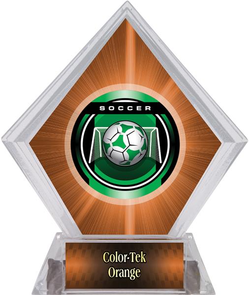 Awards Legacy Custom Soccer Orange Diamond Ice Trophy - Soccer ...