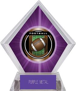 E112432 2" Legacy Football Purple Diamond Ice Trophy