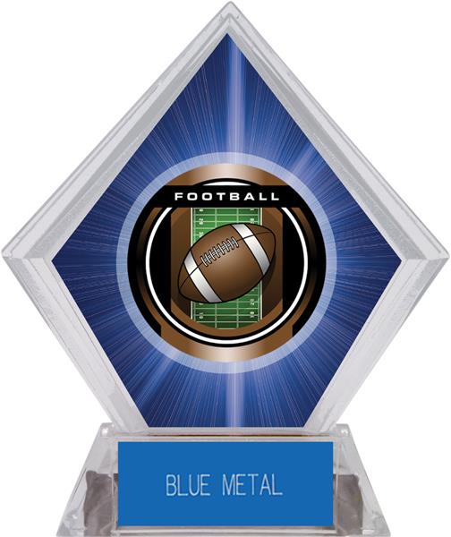2" Legacy Custom Football Blue Diamond Ice Trophy - Football Equipment ...