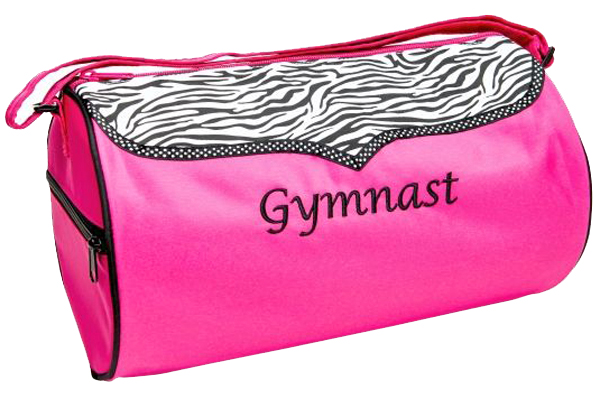E113598 Sassi Designs Gymnast Zebra Duffel Bag