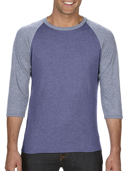 Anvil Adult Tri-Blend 3/4 Sleeve Raglan Tee - Cheerleading Equipment ...