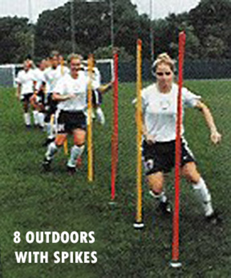 Outdoor or Indoor Soccer Agility Poles (set of 8) - Soccer Equipment ...