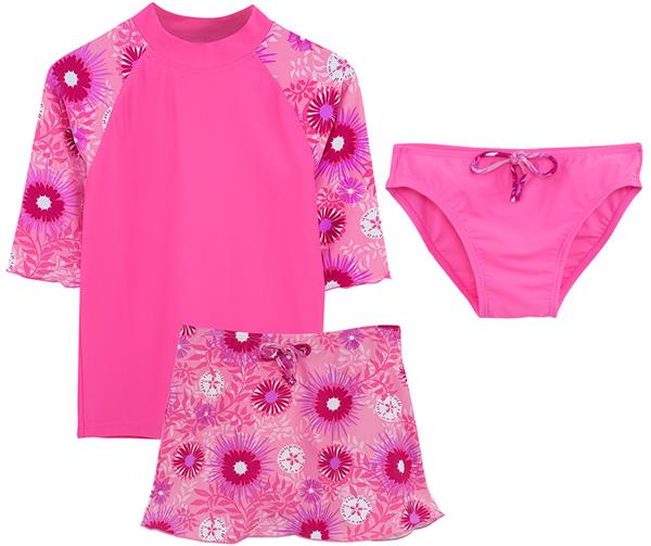 Tuga Swimwear Girls Tropical Breeze 3pc Swim Set - Swimming Equipment ...