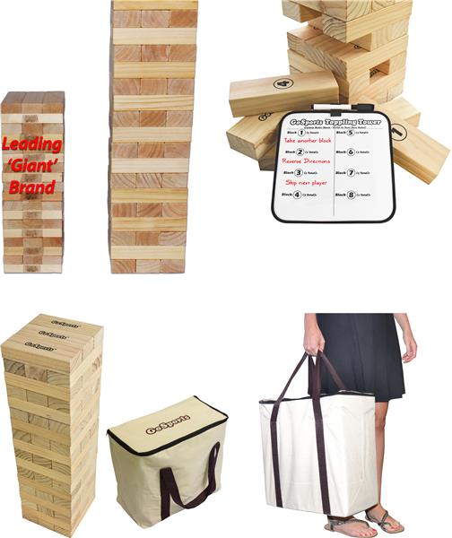 GoSports Giant Toppling Tower - Playground Equipment and Gear