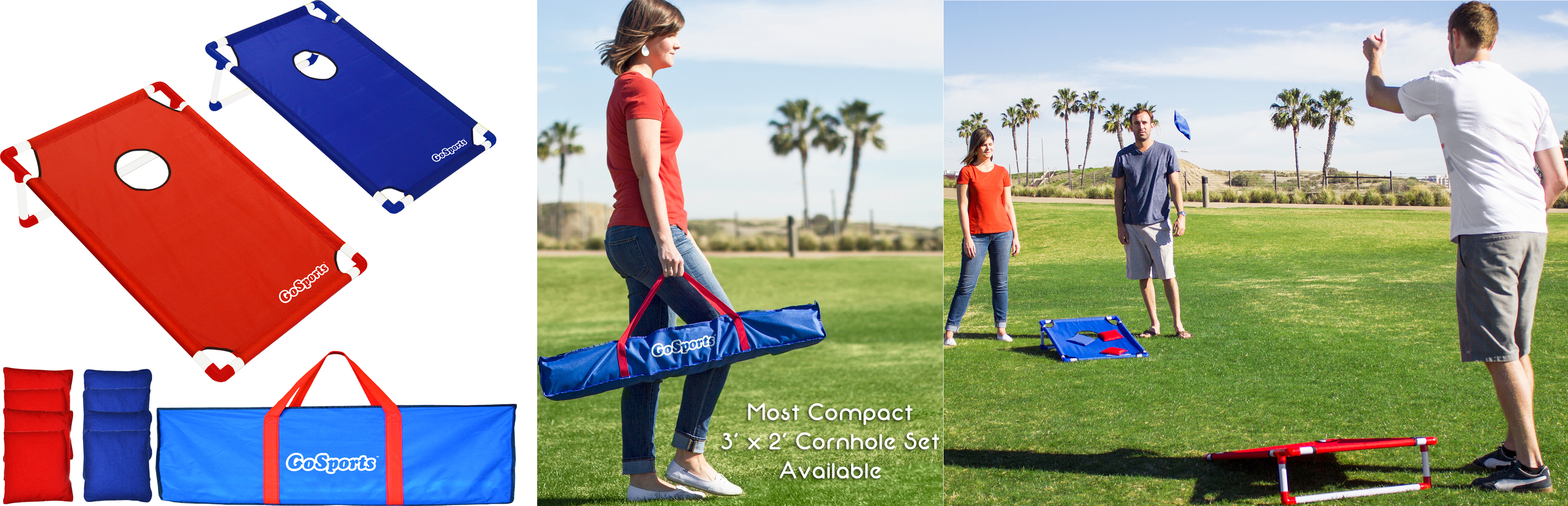 E114285 GoSports PVC Portable Cornhole Set CH-04