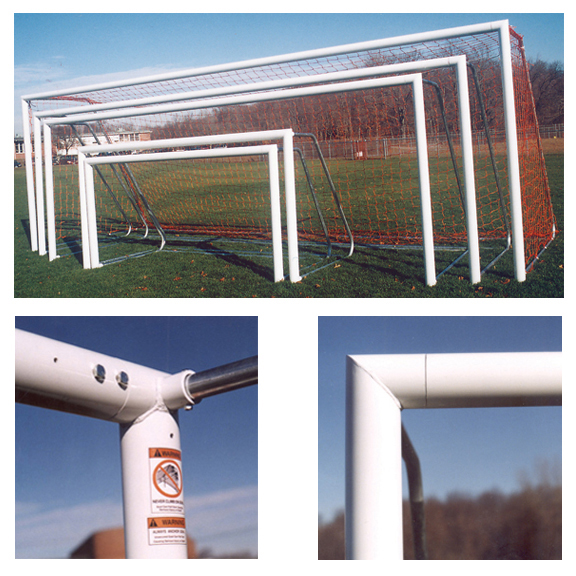 Round Aluminum Soccer Goals 8x24x3x8 (EA) - Soccer Equipment and Gear