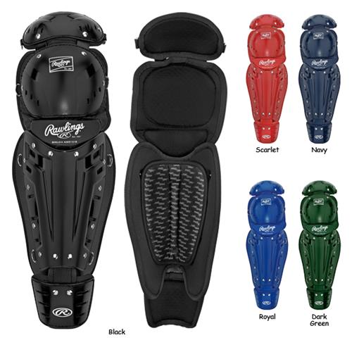 Rawlings Black Hawk Baseball Catchers Leg Guards - Baseball Equipment ...