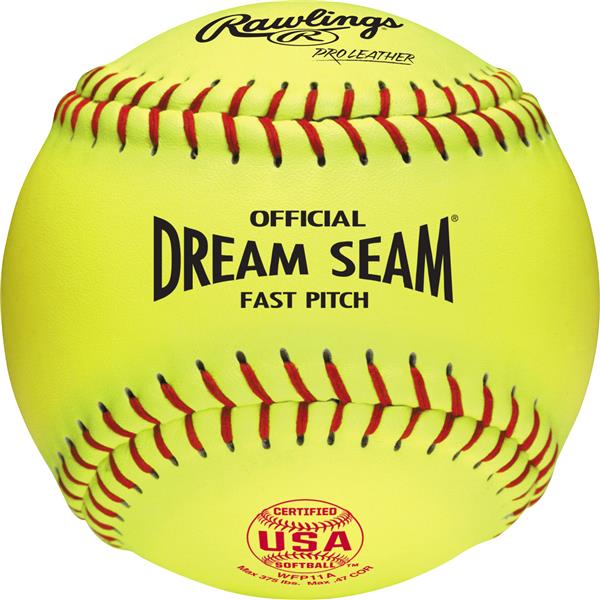 ASA NFHS Fastpitch Dream Seam Yellow Softballs - Baseball Equipment & Gear