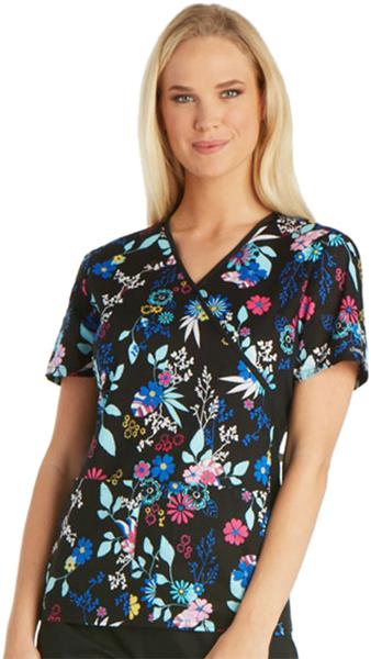 Cherokee Women's Mock Wrap Knit Panel Scrub Top - Cheerleading ...