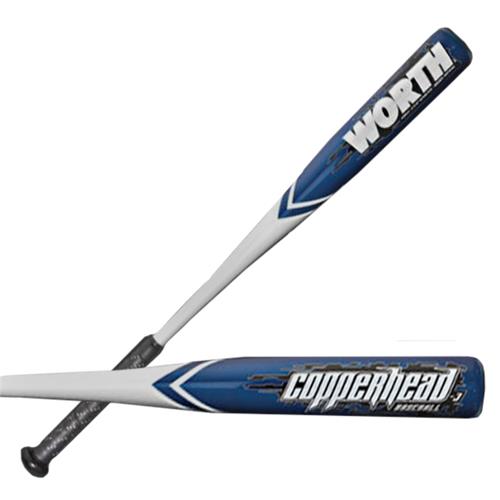 Worth Adult BESR Approved Copperhead Baseball Bats - Baseball Equipment ...