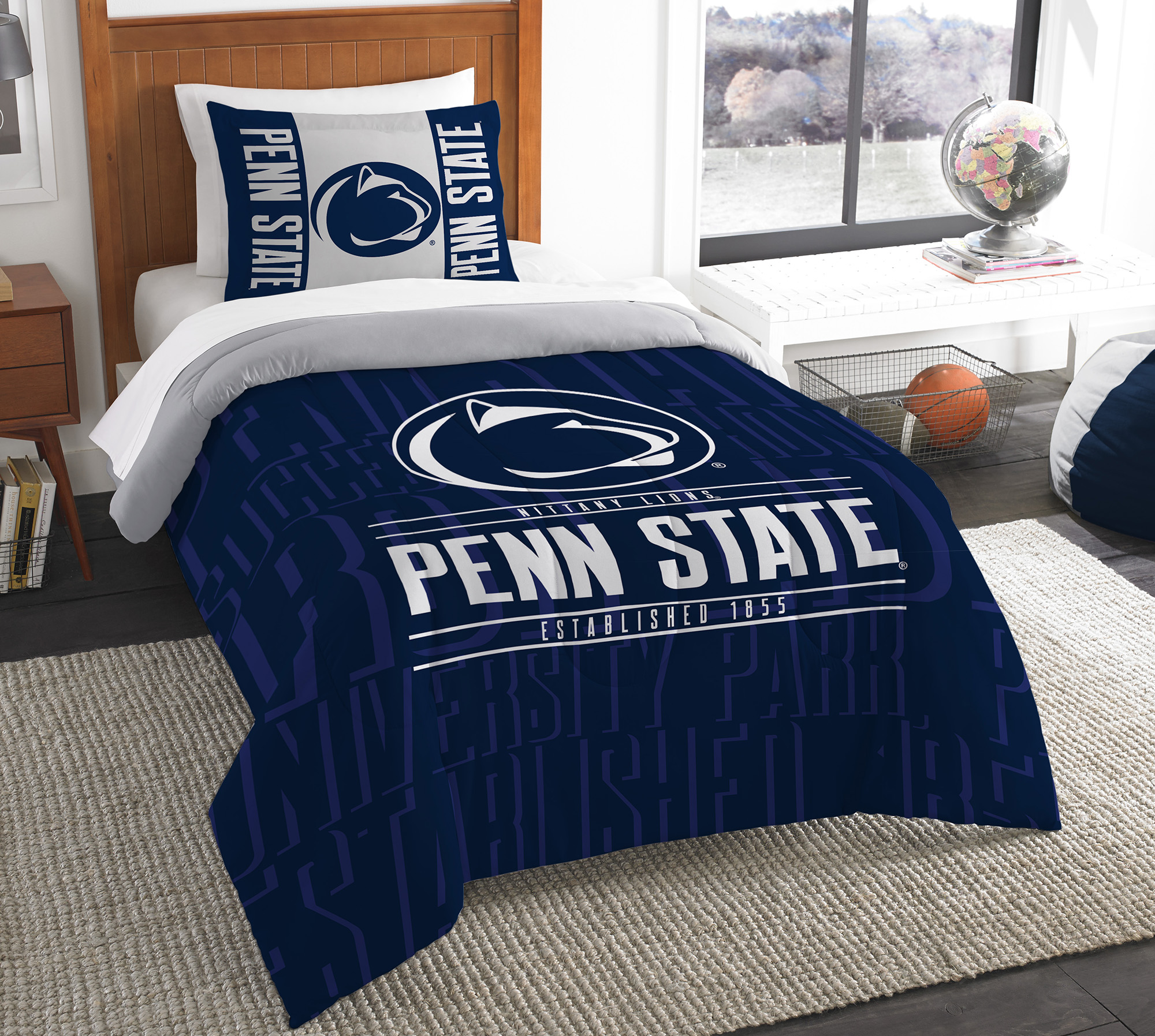 E120674 Northwest NCAA Penn State Twin Comforter & Sham