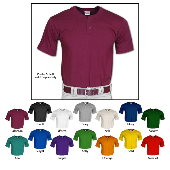 Champro Adult 2 Button Placket Baseball Jersey C/O - Closeout Sale ...