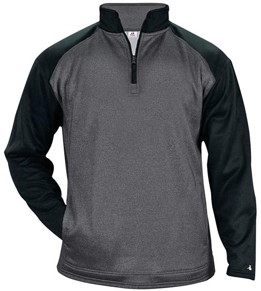 Adult (AS - Steel Heather) Loose-Fit Fleece 1/4 Zip Pullover