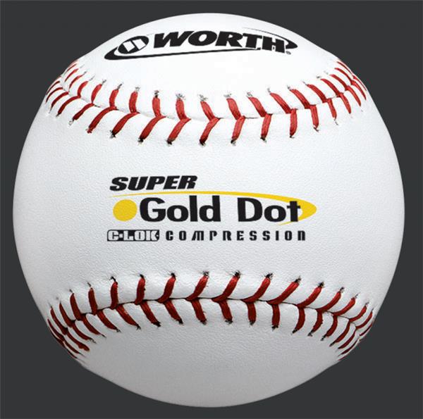 12" ASA Super Gold Dot Leather/Pro Tac Softballs - Baseball Equipment ...