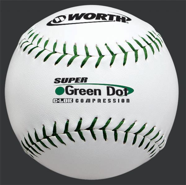 11" or 12" ISA Green/Gold Dot Slowpitch Softballs - Baseball Equipment ...