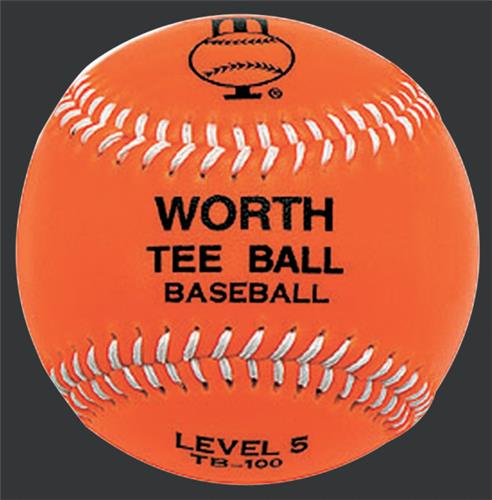 Worth 9" RIF Orange Official T-Ball Safe Baseballs - Baseball Equipment ...
