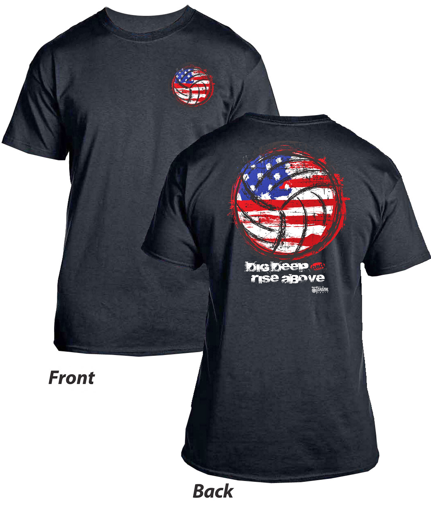 E122660 Tandem Sport Dig Deep Volleyball T-Shirt