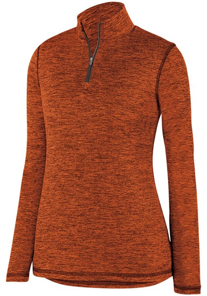 Womens Long Sleeve, Drop Tail, Heathered 1/4 Zip Pullover - Soccer ...