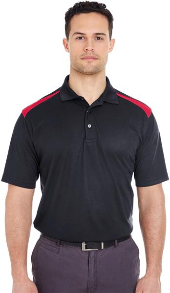 UltraClub Mens Cool & Dry Two-Tone Mesh Pique Polo - Cheerleading ...