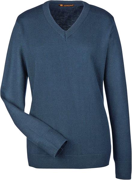 Harriton Ladies Pilbloc V-Neck Sweater - Cheerleading Equipment and Gear