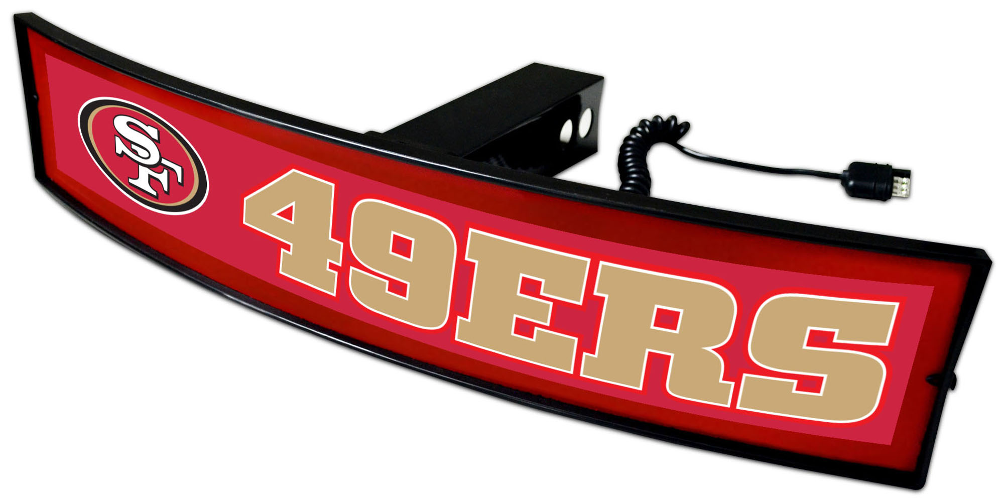 E123966 Fan Mats NFL 49ers Light Up Hitch Cover