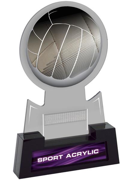 7" Sport Smoked TRUacrylic Custom Volleyball Trophy - Volleyball ...